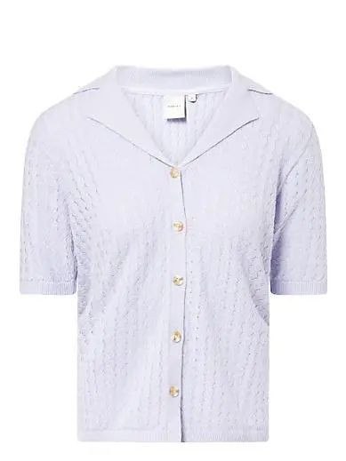 Varley Madelene Cotton-knit Shirt - Pale Iris