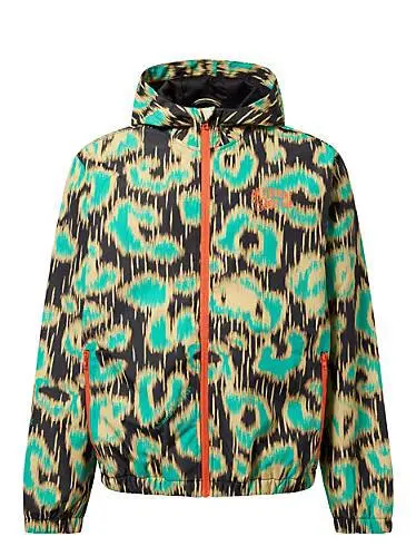 BILLIONAIRE BOYS CLUB Leopard Camo Hooded Shell Jacket - Multi