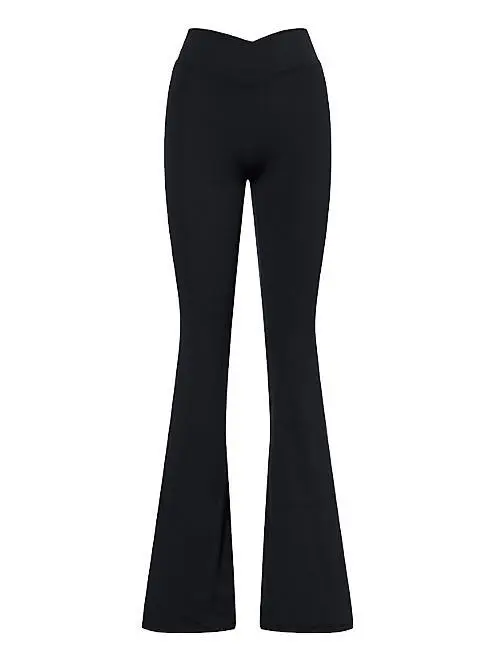 Bo+tee Soft Active V-waist Flared Leggings - Black
