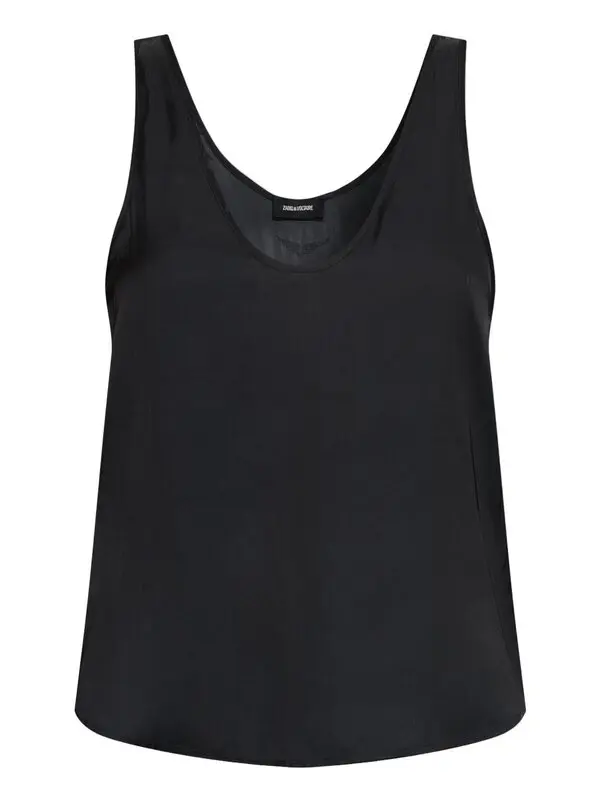 Zadig&Voltaire Tarys' Polyester Tank Top With Wing Embellishment - Black