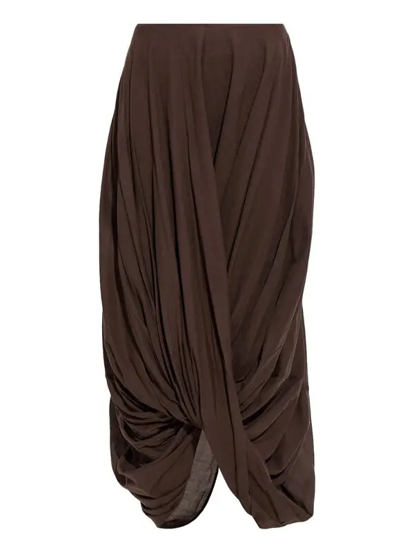 TOTEME Loose-fit Draped Skirt - Brown