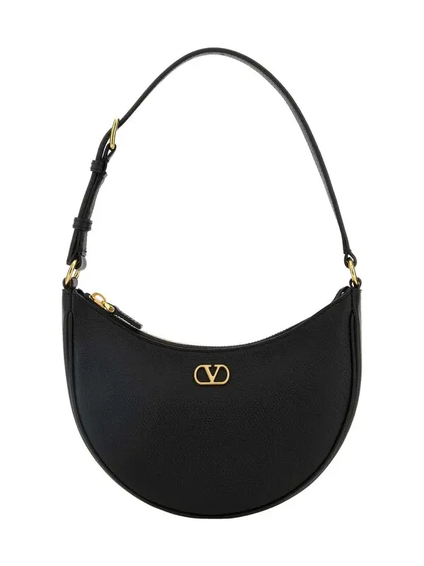 Valentino Garavani Leather Mini Vlogo Shoulder Bag - Black