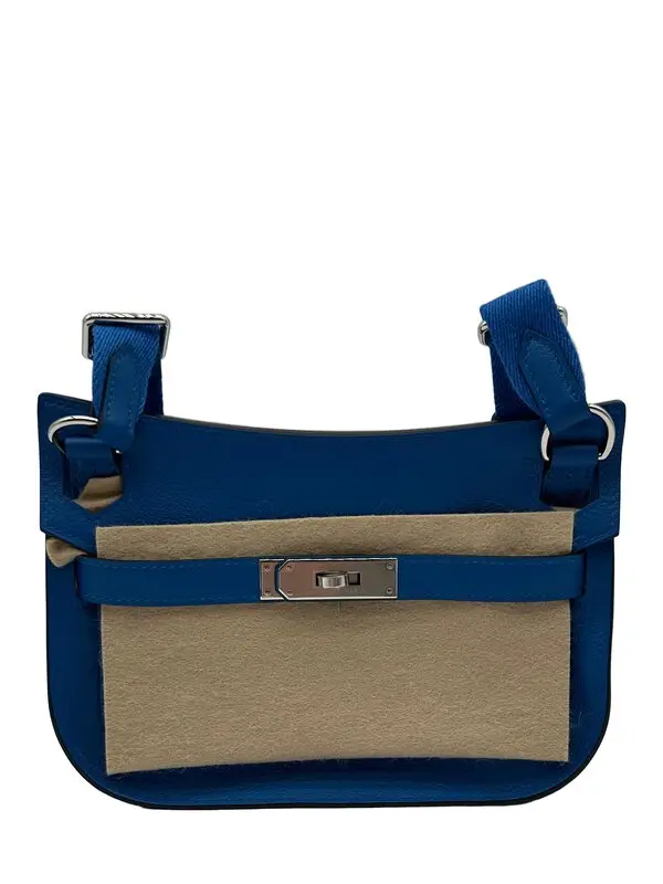 Hermès Jypsiere Evercolor Palladium Hardware Bag - Blue