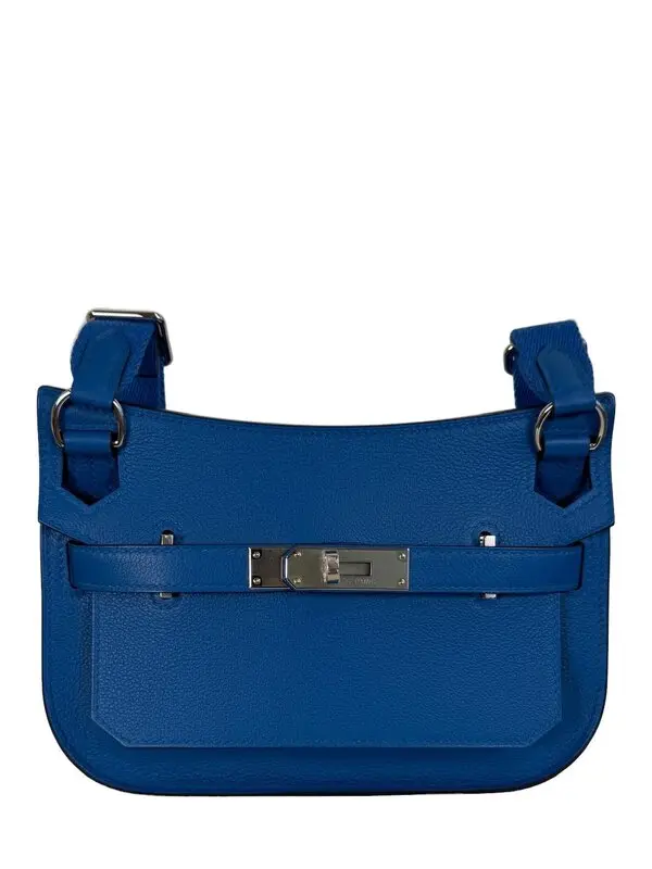 Hermès Jypsiere Evercolor Palladium Hardware Bag - Blue