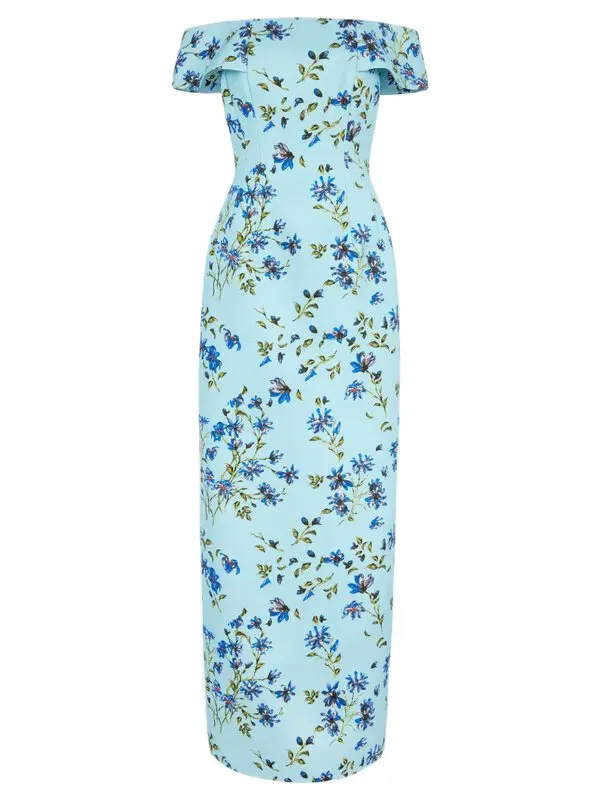 EMILIA WICKSTEAD Antep Dress In Magnolia Taffeta Faille - Blue