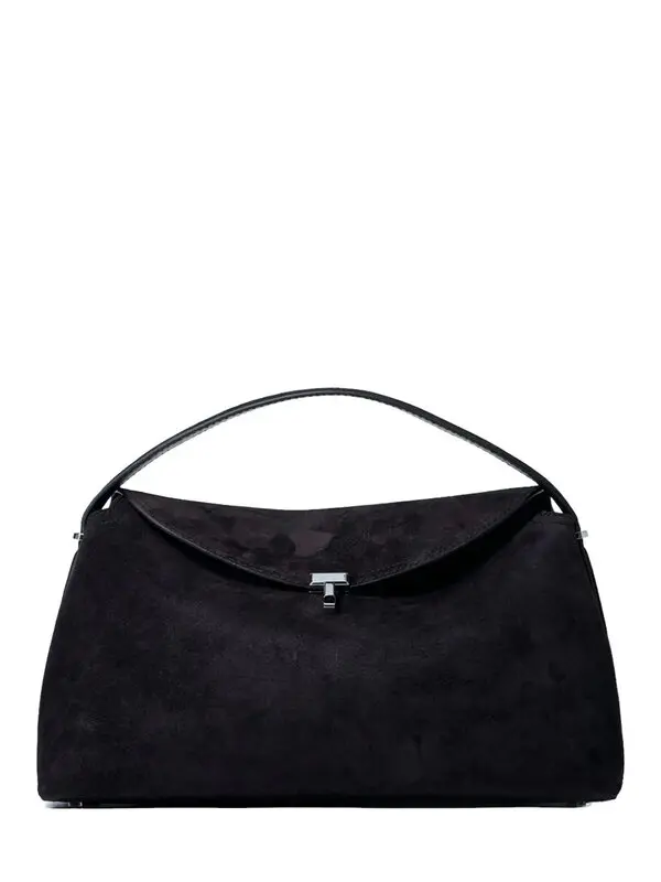 TOTEME T-lock Suede Top Handle Bag - Brown