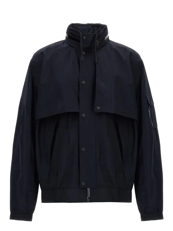 Mackage Garrett Jacket With Stand Collar And Removable Hood - Blue