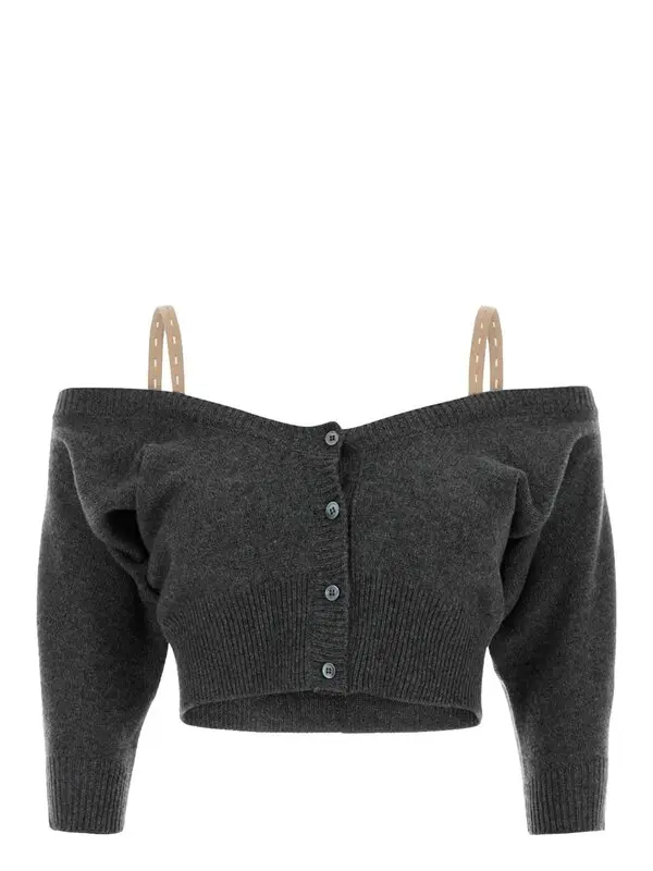 Miu Miu Cashmere Cardigan - Gray