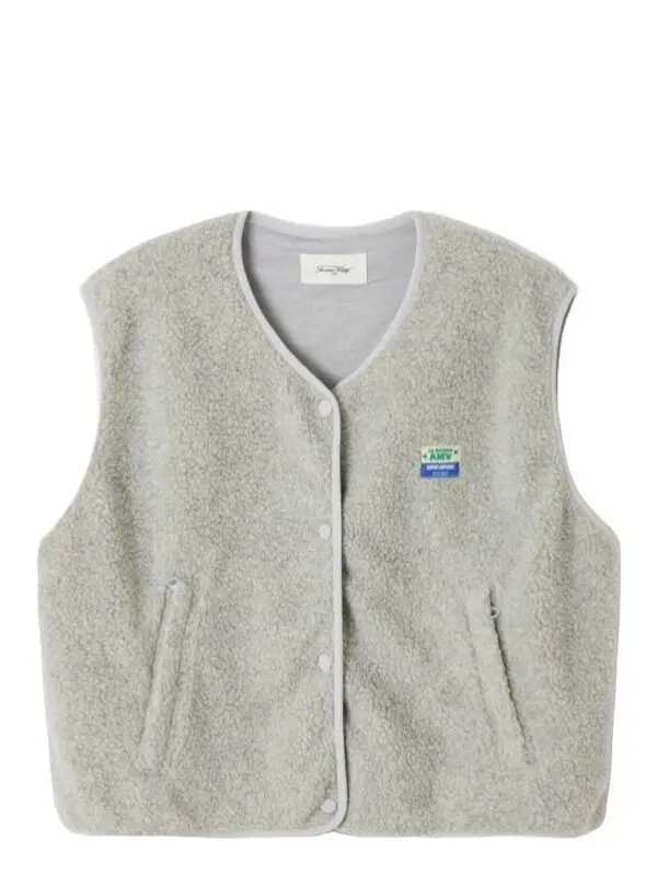 American Vintage Sleeveless Fleece Vest - Gray