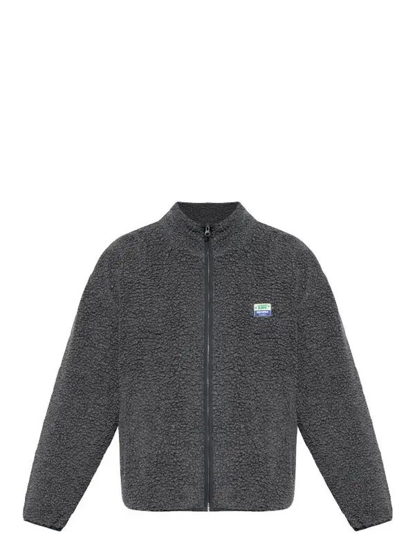 American Vintage Furry Logo Patch Sweater - Gray