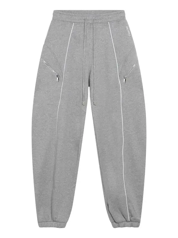 Attico Cotton Jersey Jogger Pants - Gray