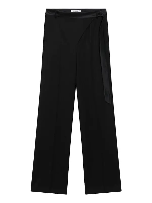 Attico Virgin Wool Tuxedo Trousers - Black