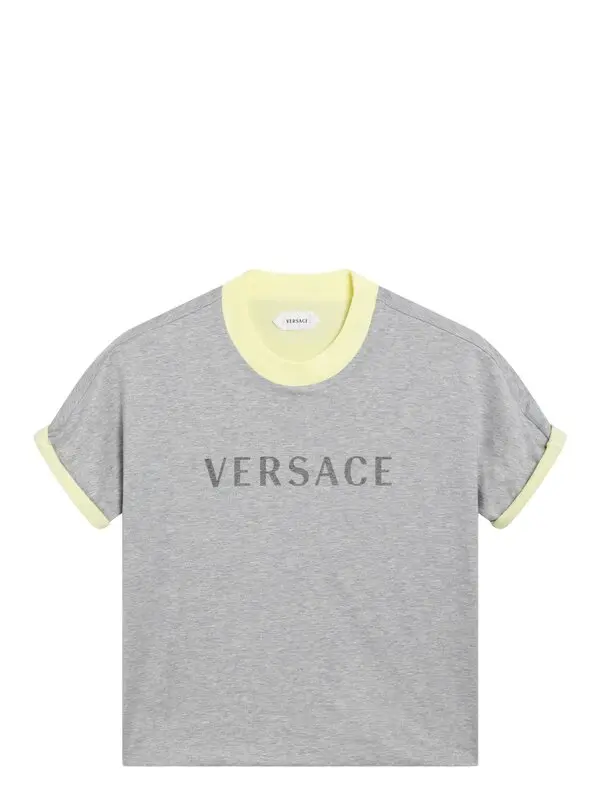 Versace Reversible Cotton Jersey T-shirt - Gray