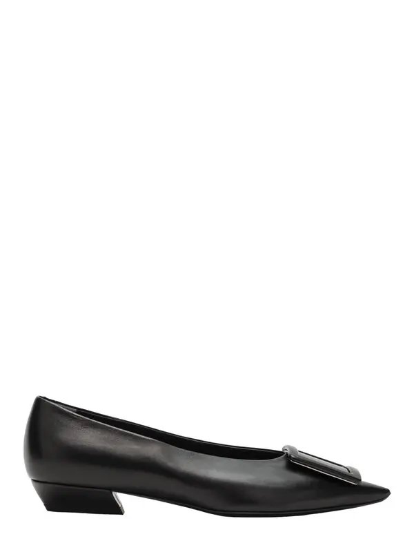 ROGER VIVIER Gommettine Ballerina In Leather - Black
