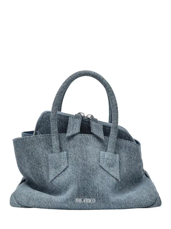 Attico La Passeggiata Mini Bag In Washed Denim - Blue