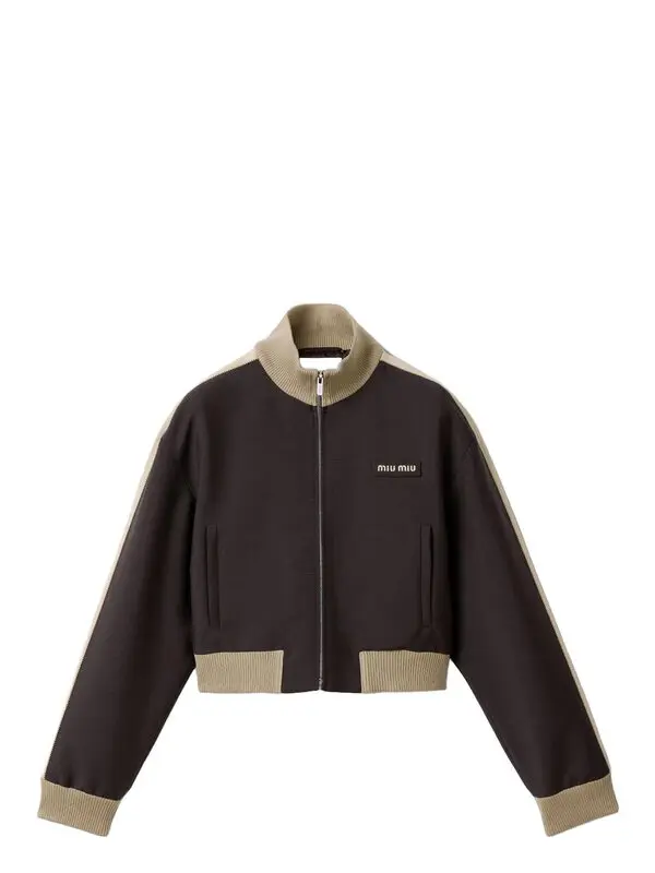 Miu Miu Suede Bomber Jacket - Brown