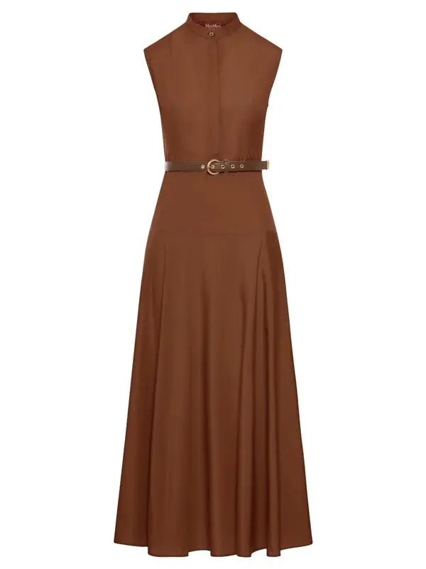 Max Mara Belted Cotton Dress - Multicolor
