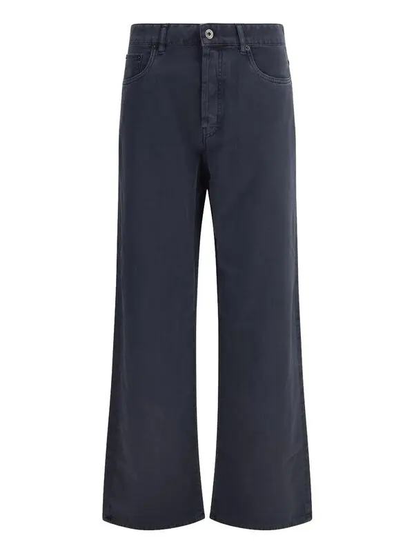 Miu Miu Smoke Grey Cotton Jeans - Multicolor