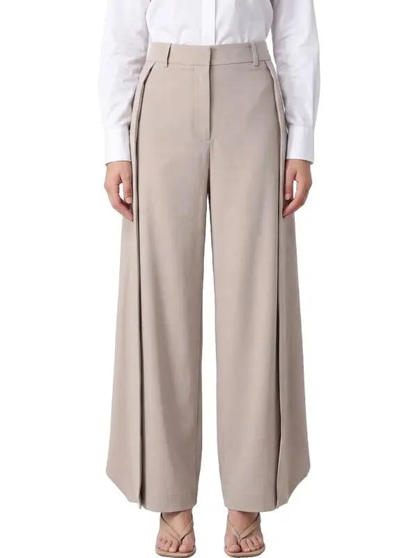 Loewe Grey Virgin Wool Wide-leg Pants - Gray