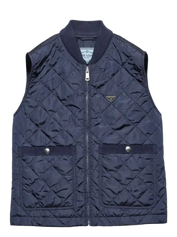 Prada Quilted Waistcoat - Blue