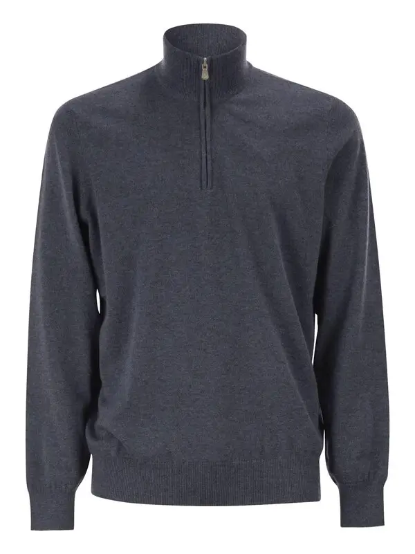 Brunello Cucinelli Cashmere Quarter-zip Sweater - Multicolor