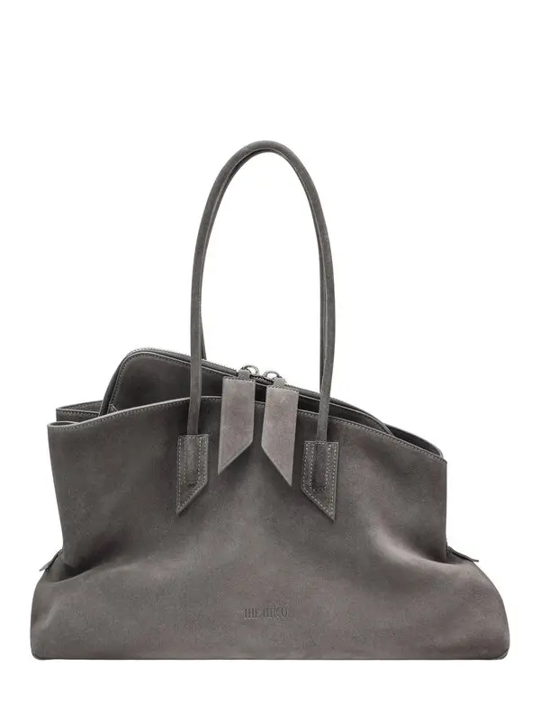 Attico La Passeggiata Medium Suede Bag - Gray