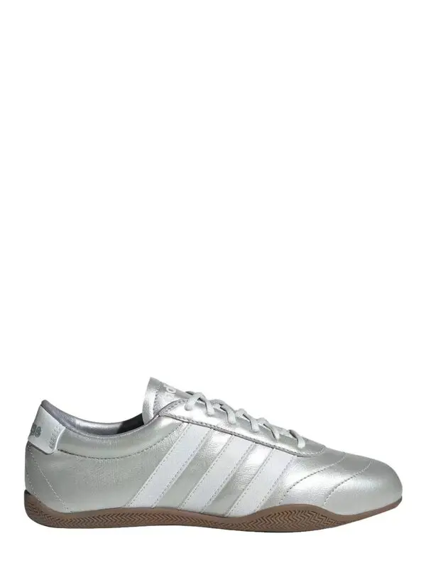 Adidas Grand Court Lo Sneakers With Metallic Finish And Three-stripe Detail - Silver