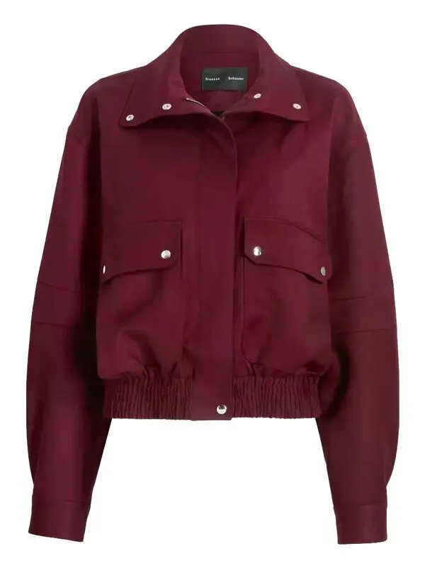 Proenza Schouler Wool Gabardine Aviva Jacket - Red