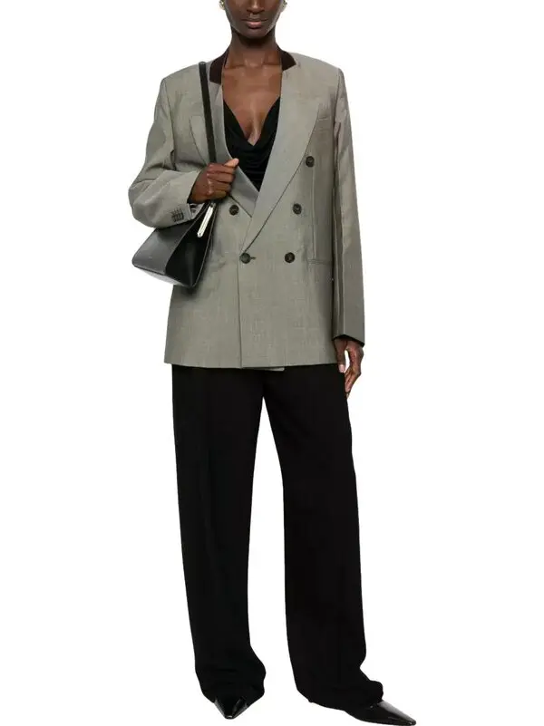 Victoria Beckham Beatrice Double-breasted Blazer - Grey