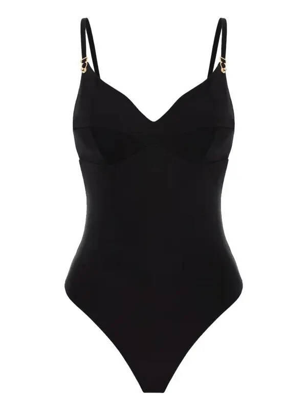 MURMUR Skin Bodysuit With Gold-tone Hardware - Black