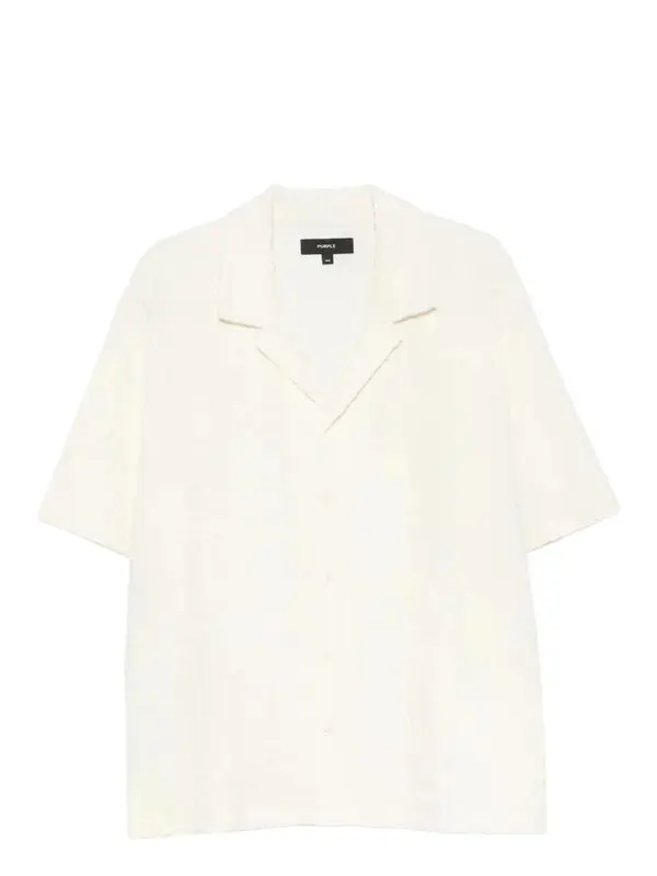 PURPLE BRAND Logo-embossed Shirt - Neutrals