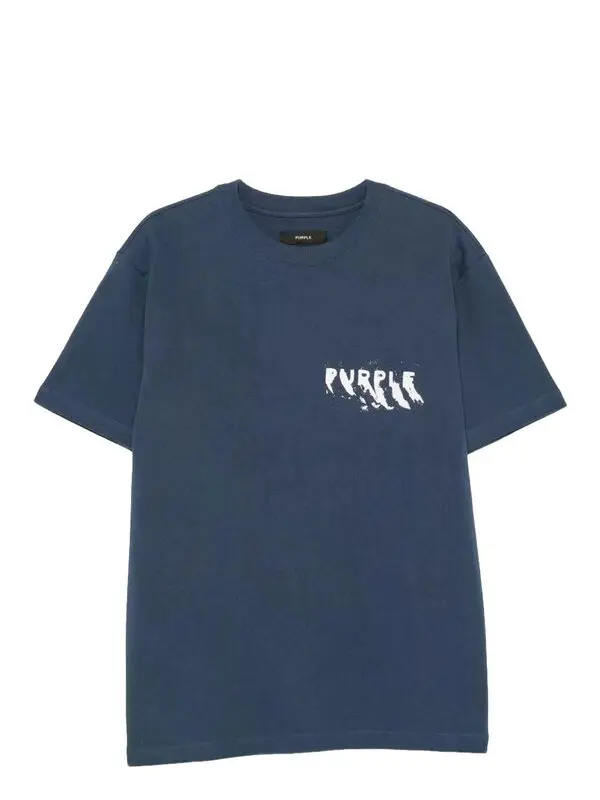 PURPLE BRAND Logo-print T-shirt - Blue