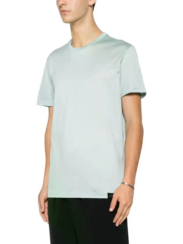 LOW BRAND Crewneck Short-sleeved T-shirt - Blue