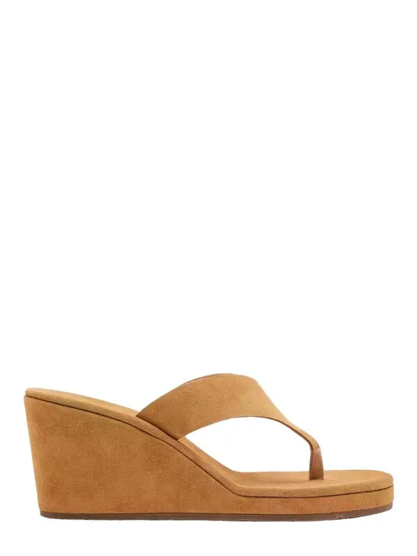 ANCIENT GREEK SANDALS Suede Wedge Sandals - Neutrals