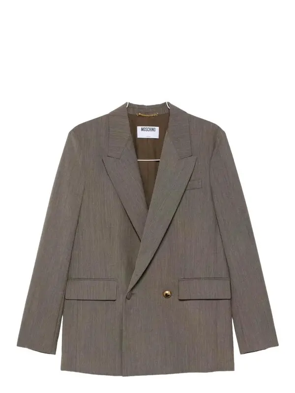 Moschino Double-breasted Blazer - Brown