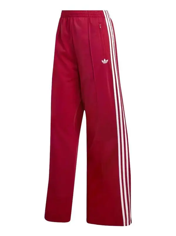 Adidas Firebird Loose-fit Track Pants With Side Stripe Detail - Red