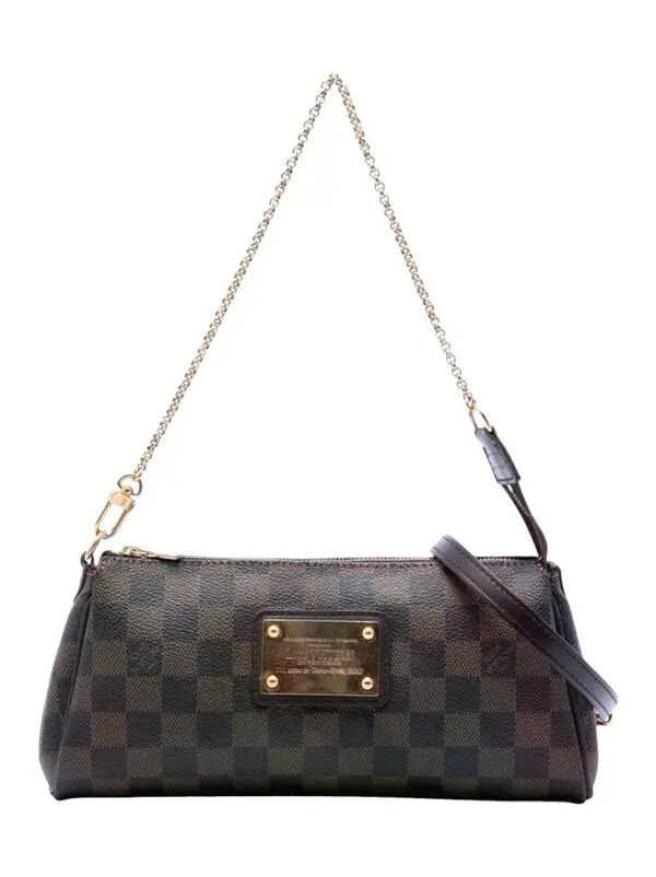 LOUIS VUITTON Damier Ebene Eva Satchel - Brown