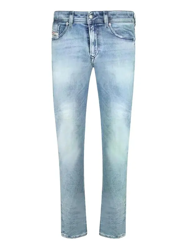 DIESEL® Faded Whiskered Jeans - Blue