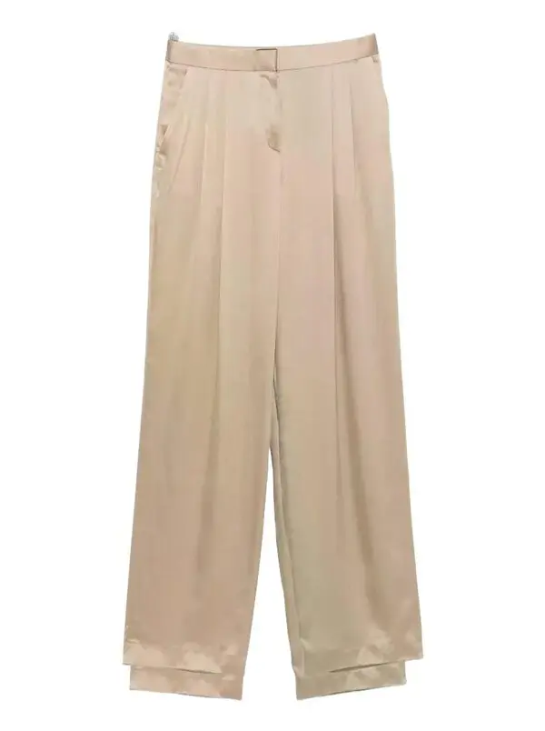 TOM FORD Pleated Wide-leg Trousers - Neutrals