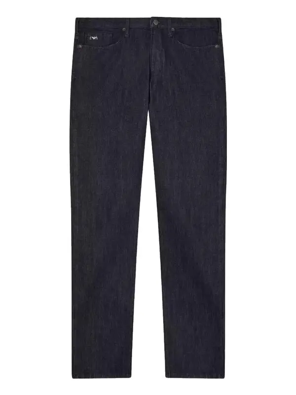 Emporio Armani Logo Plaque Five-pocket Jeans - Blue
