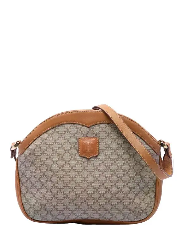 Celine 2008 Macadam Coated Canvas Crossbody Bag - Neutrals