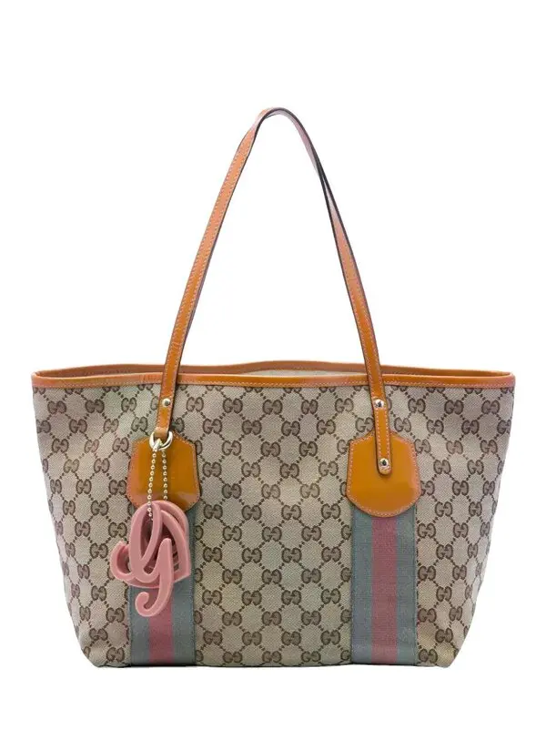 Gucci Gg Canvas Web Jolie Tote Bag - Neutrals