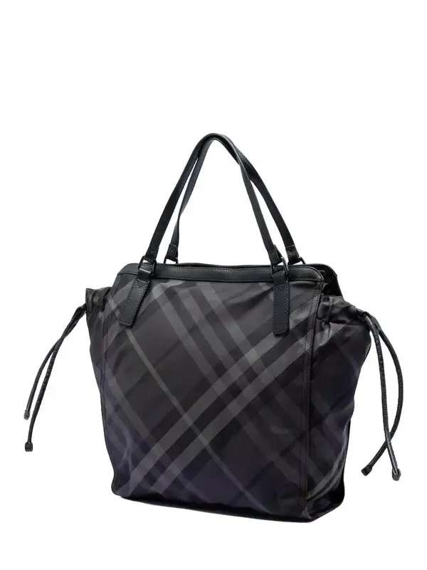 Burberry Smoke Check Nylon Buckleigh Tote Bag - Black
