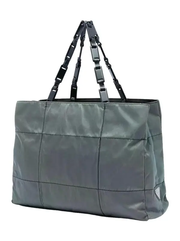 Prada Impuntu Tessuto Chain Tote Bag - Grey