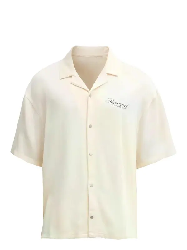REPRESENT Owners Club Script Short-sleeve Shirt - Neutrals