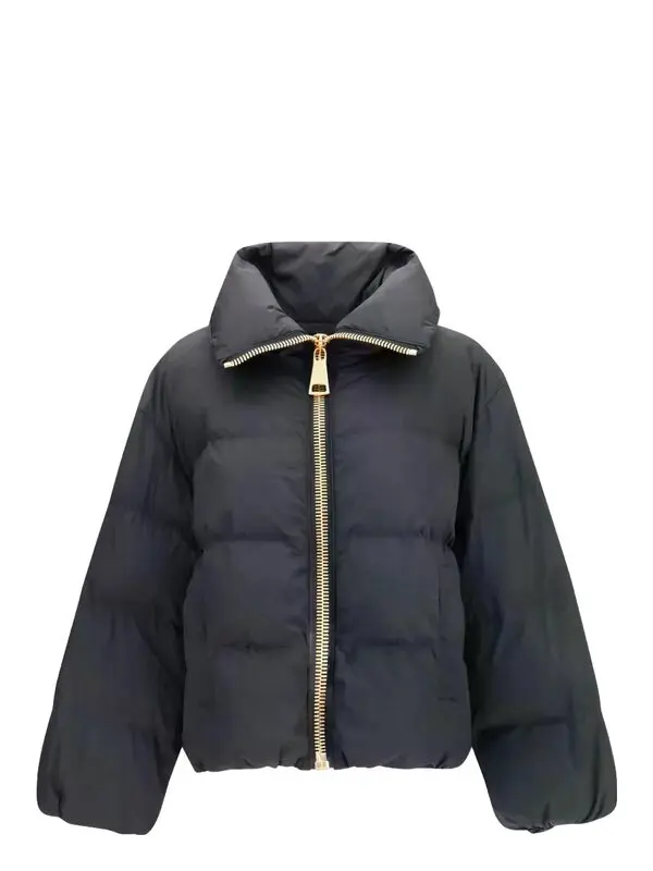 Balmain High-collar Padded Jacket - Grey