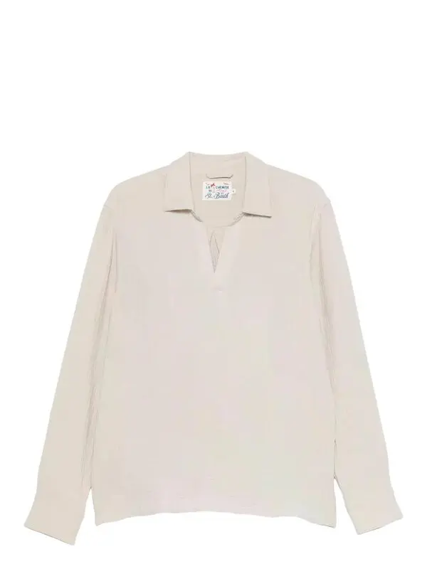 MC2 SAINT BARTH Ventotene Cotton-goffer Long-sleeved Shirt - Grey