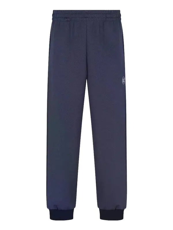 EA7 Logo-print Elasticated-waist Track Pants - Blue