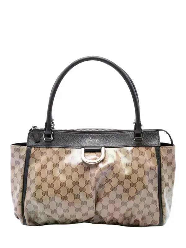 Gucci Gg Crystal Abbey D Ring Tote Bag - Neutrals