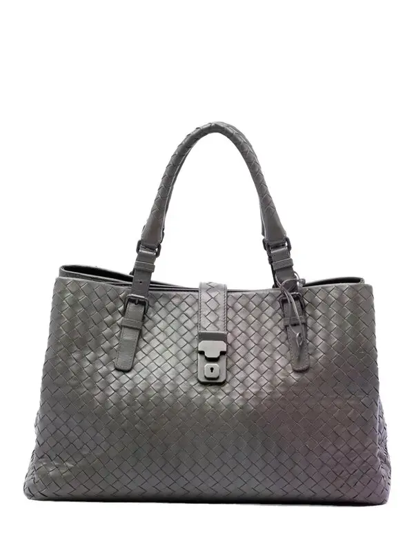 Bottega Veneta Medium Nappa Intrecciato Roma Tote Bag - Grey